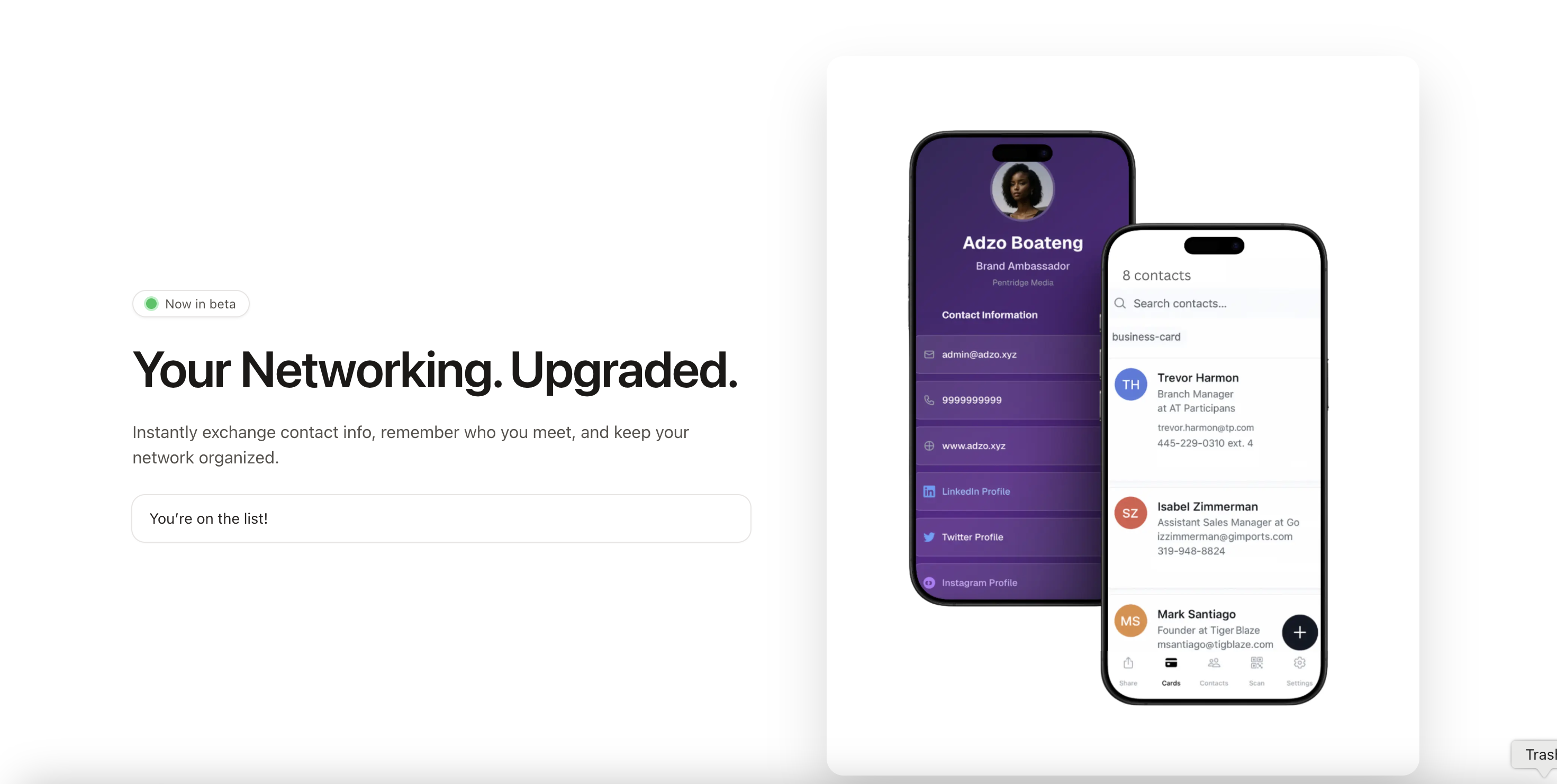 Drop Card - Networking Made Effortless